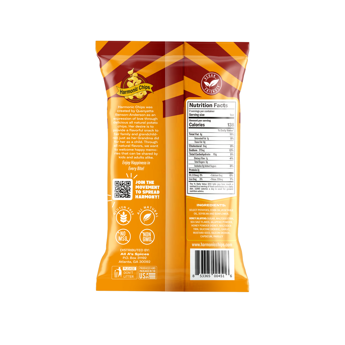 Harmonic Chips Honey Jalapeno ***IN STOCK***